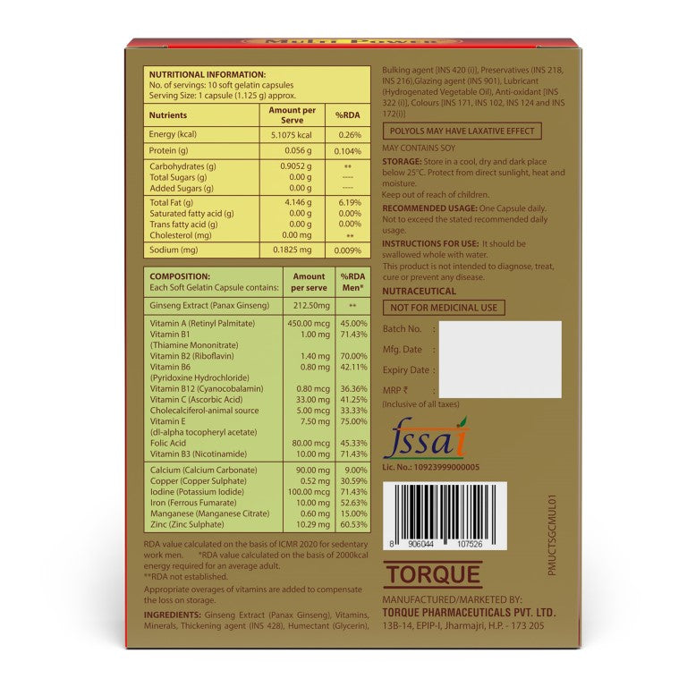 Torque Multipower Softgel Capsules – Torque Pharma